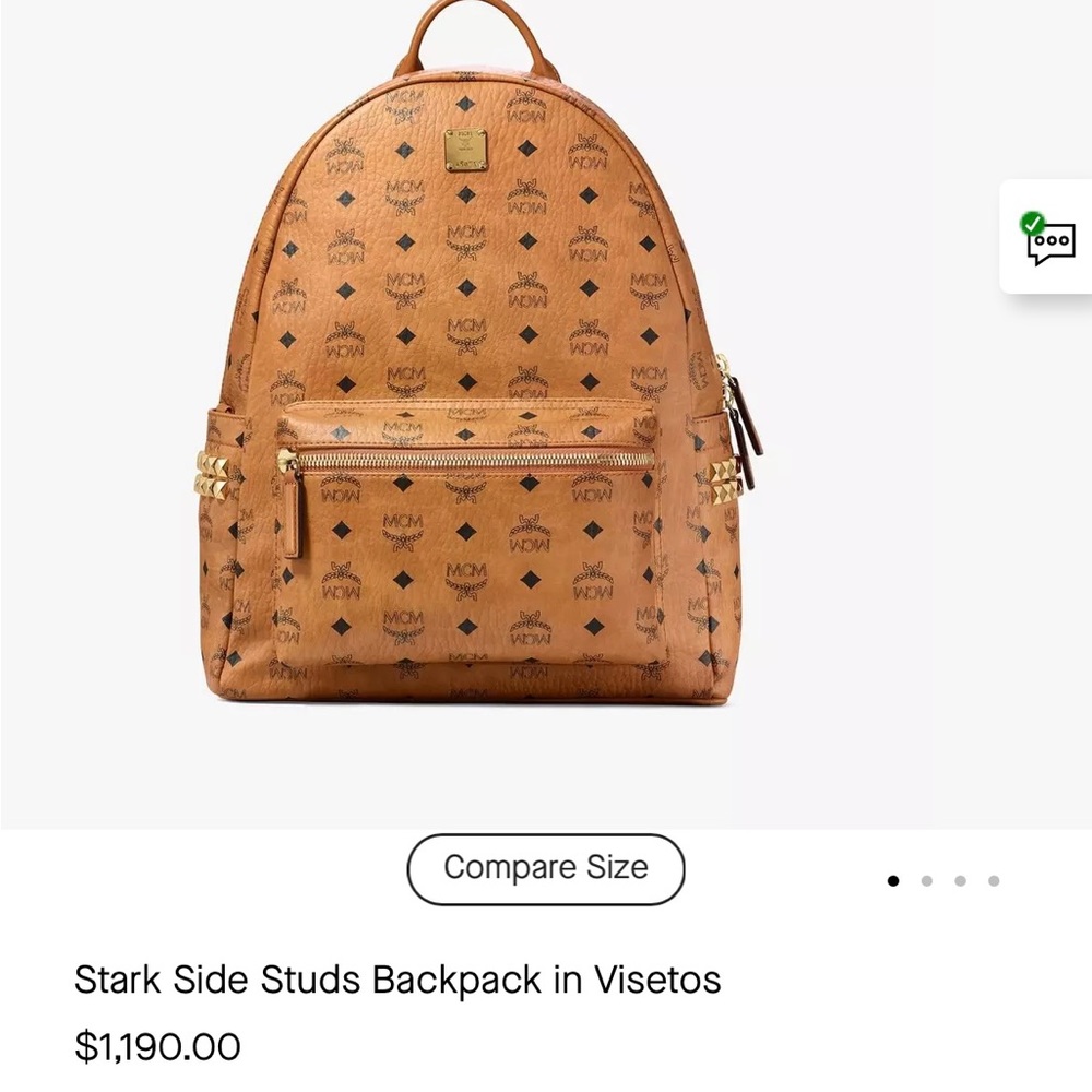Mcm Backpack “Stark Side Studs In Visetos” - Gem